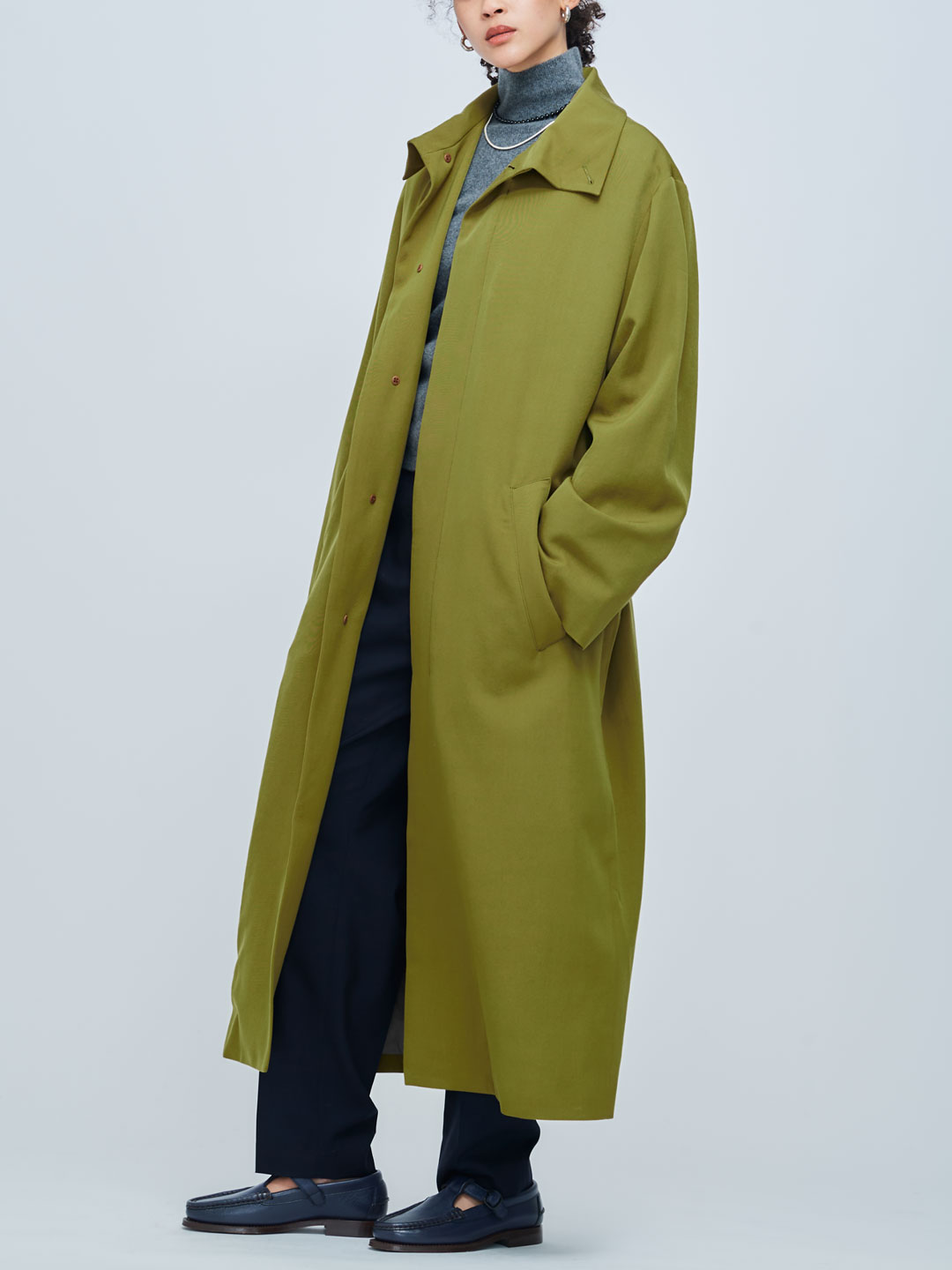 LEMAIRE(ルメール) | ソフトオーバーコート - ピスタチオ | ESCAPERS ONLINE(エスケーパーズ オンライン)公式通販サイト